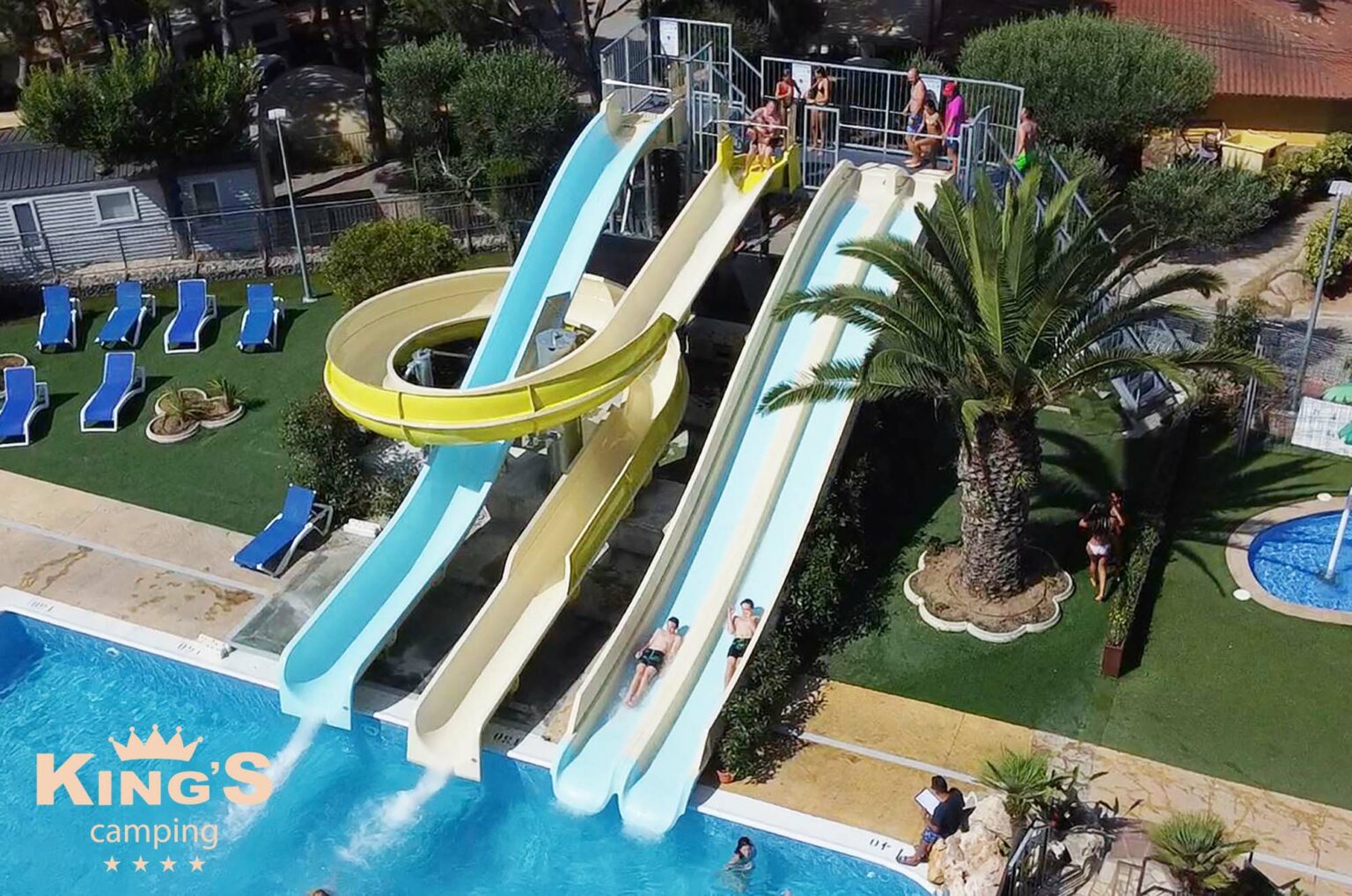 Nuestro logro Trio de toboganes acuáticos, en el camping King's - Edsun : spécialiste toboggans