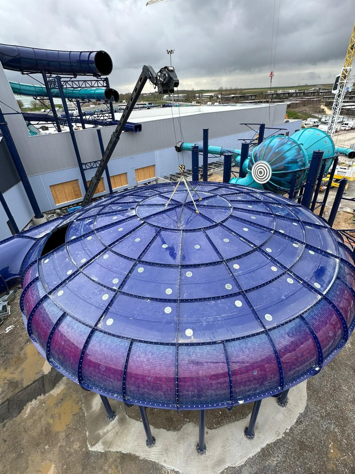 Aquascope : EDSUN Montaje de toboganes acuáticos