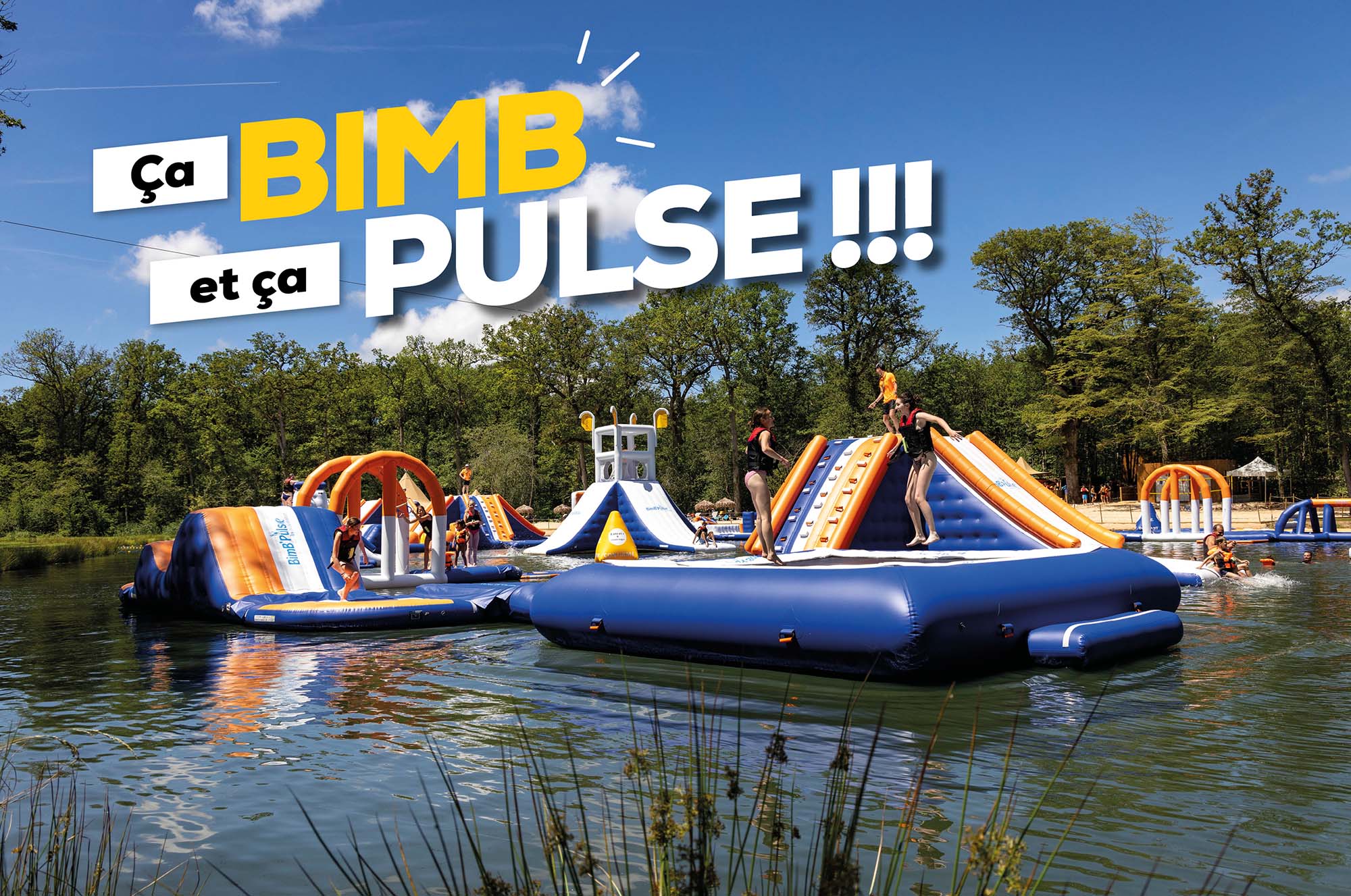 Les parcours gonflables Bimb Pulse pour les parcs aquatiques